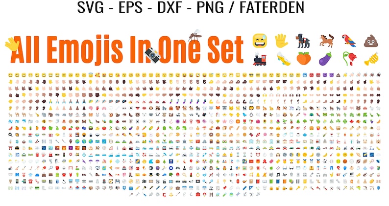Emoji Svg Packet, Emoji Png Files, Emoji Clipart, Emojis Svg Bundle ...