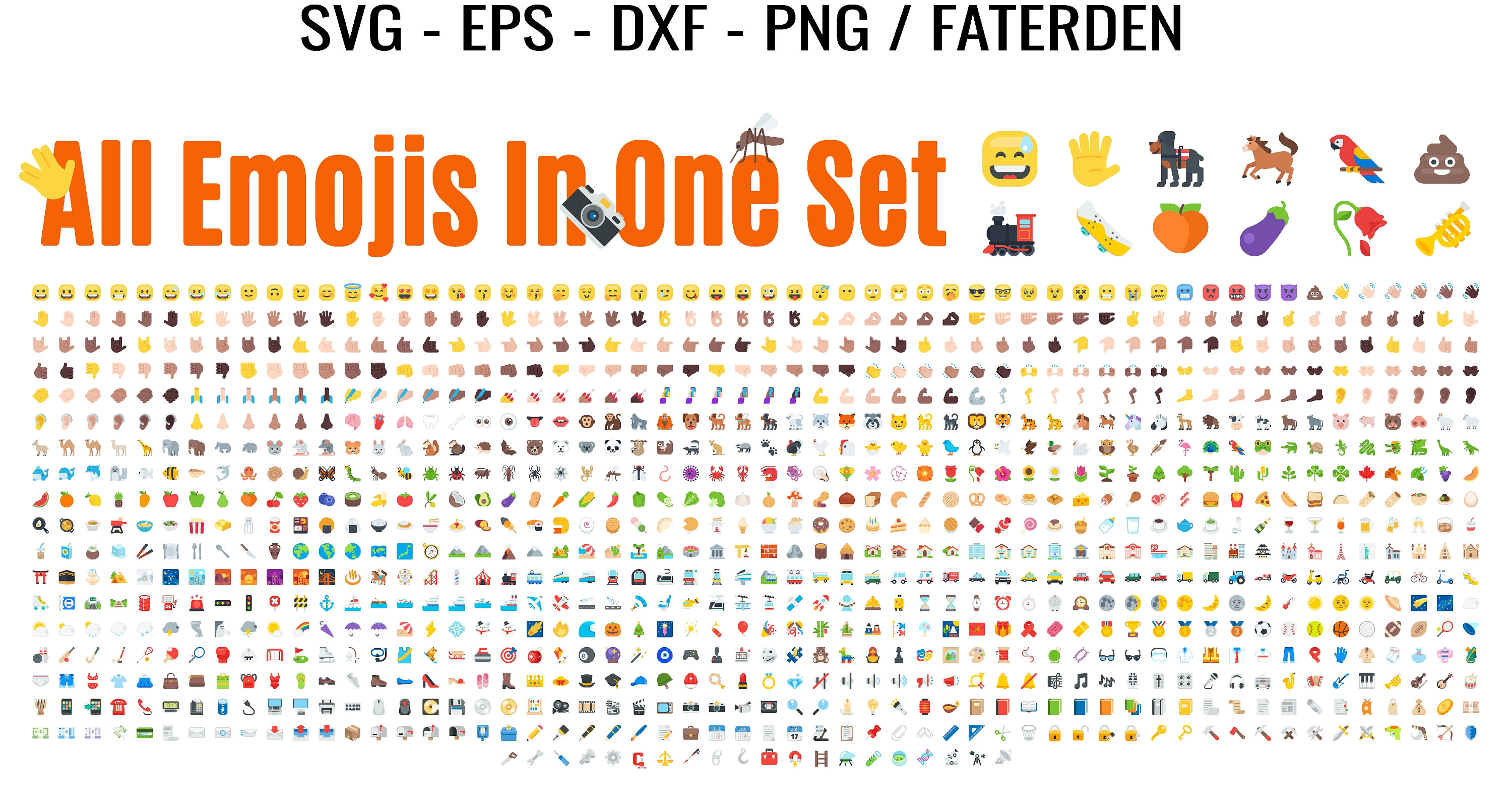 Emoji Svg Packet, Emoji Png Files, Emoji Clipart, Emojis Svg Bundle ...
