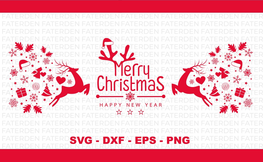Merry Christmas Svg-png-dxf-eps - Etsy