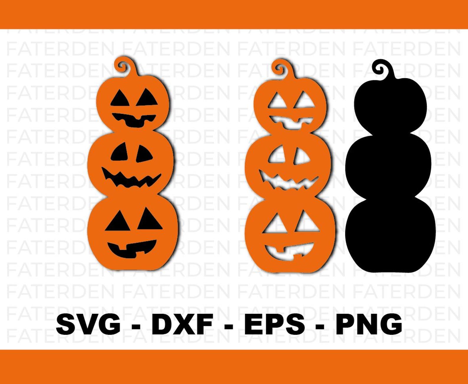 Triple Pumpkin SVG, Cricut Svg, Clipart, Layered SVG, Files for Cricut ...