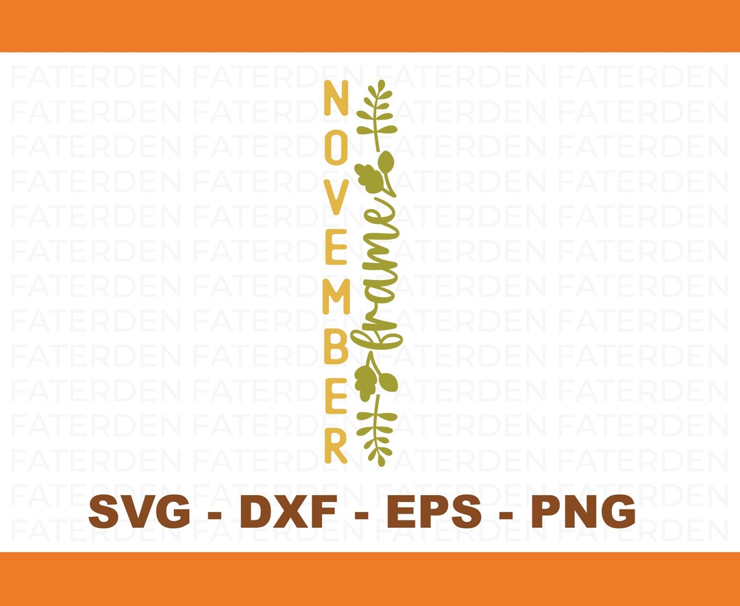 November Frame SVG, Cricut Svg, Clipart, Layered SVG, Files for Cricut ...
