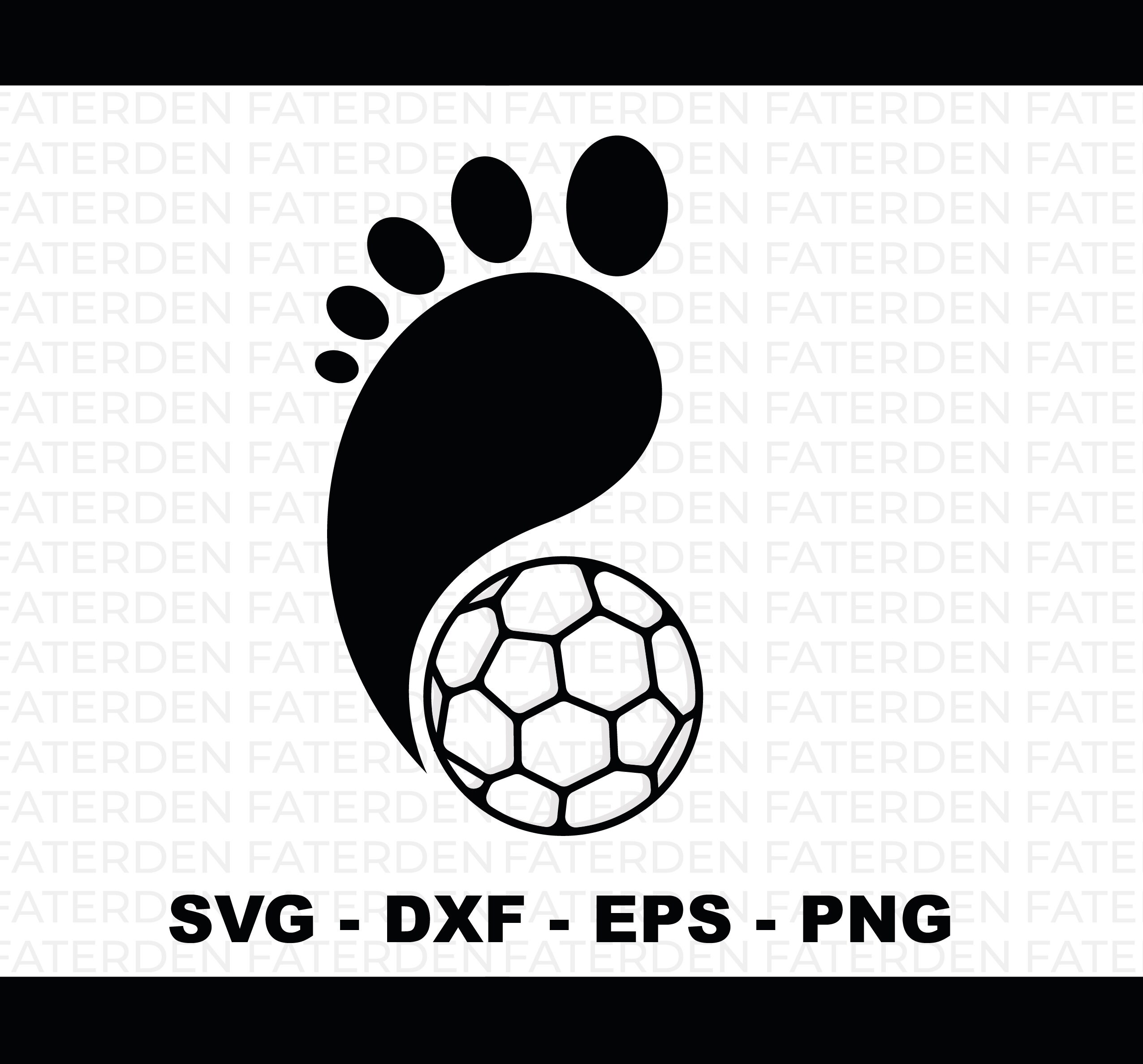 Foot and Ball Svg-dxf-eps-pdf-png - Etsy