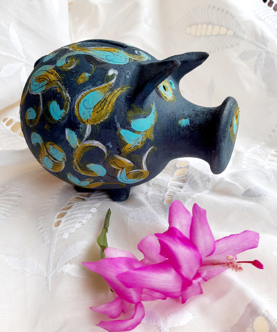 Handmade Ceramic Piggy Bank - Etsy