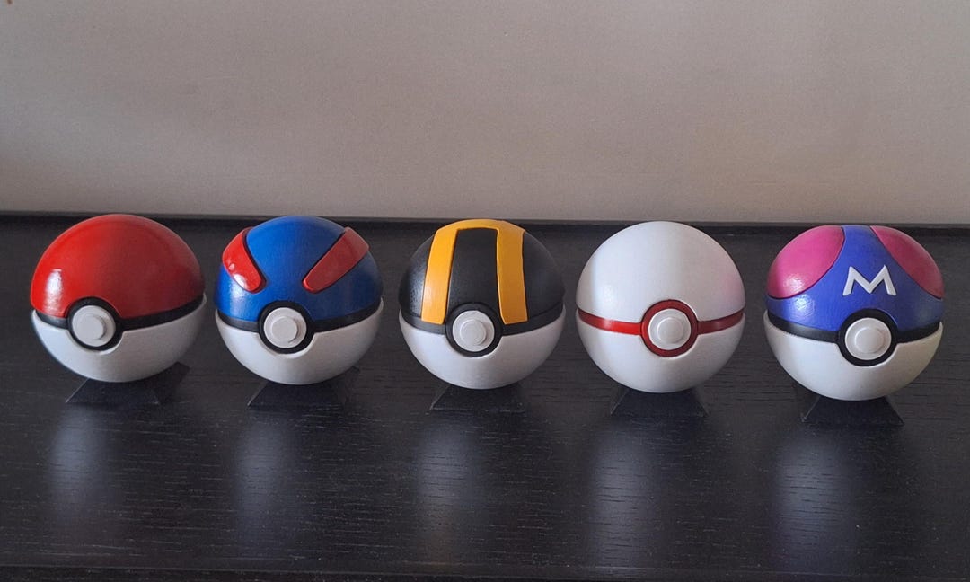 Handmade 3D Printed Poké Ball Fan Art Collectible – Multiple Designs - Etsy