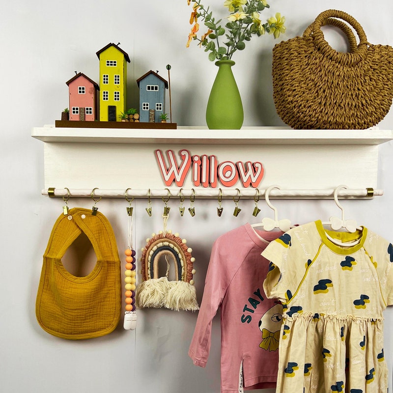 Nursery Shelf With Rod - Etsy