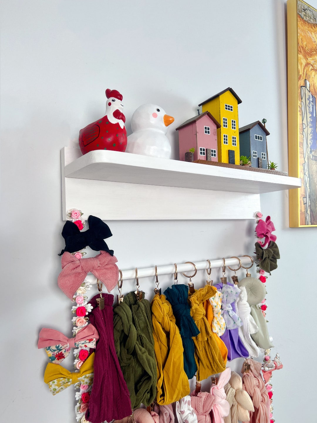 Headband and Bow Holder Shelf for Baby Girl,nursery Shelves,floating ...