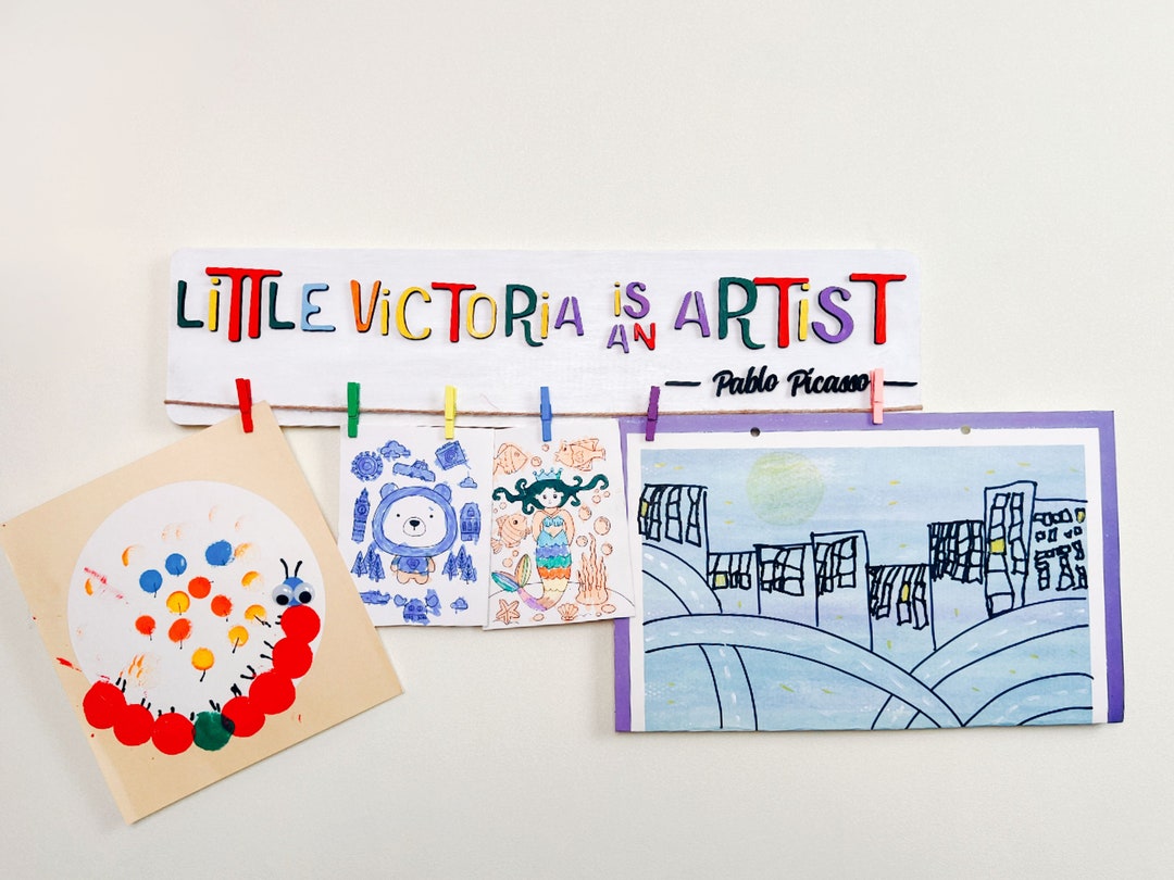 Personalized 3D Art Display Sign,every Child is an Artist,kids Artwork ...