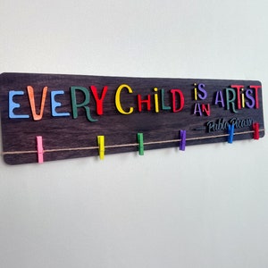 Personalized 3D Art Display Sign,every Child is an Artist,kids Artwork ...