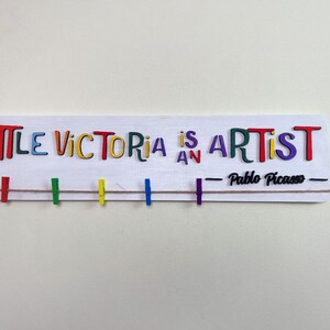 Personalized 3D Art Display Sign,every Child is an Artist,kids Artwork ...