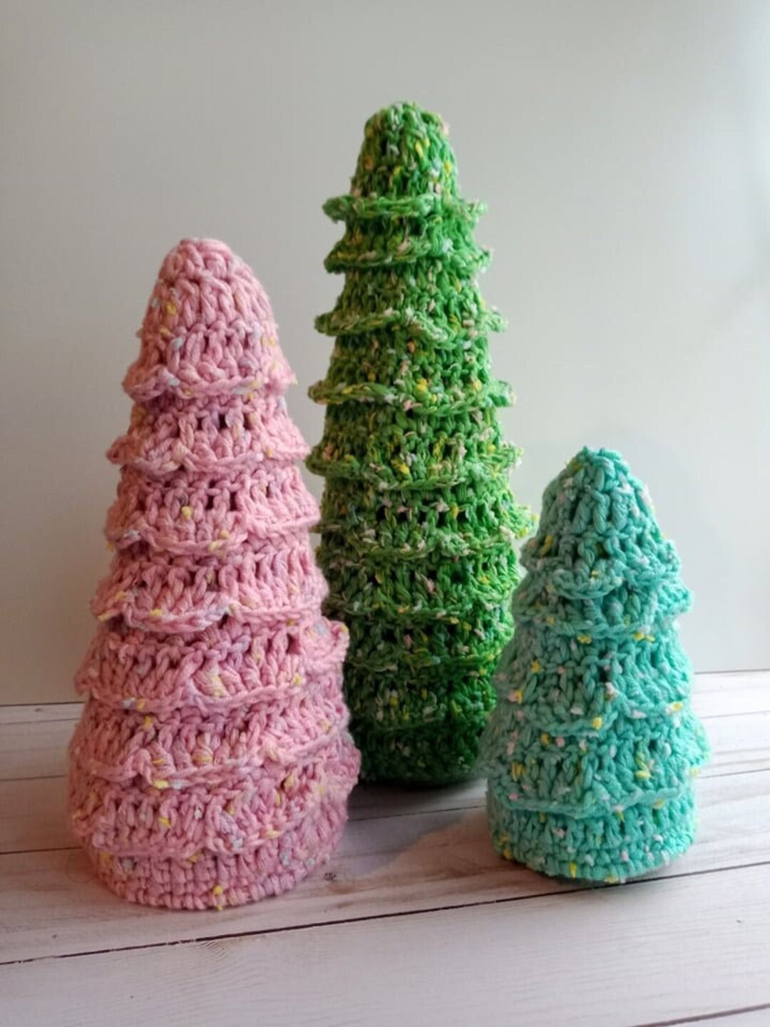 Crochet Easter Spring Decor Spring Tree Decor Summertime Pastel Pink ...