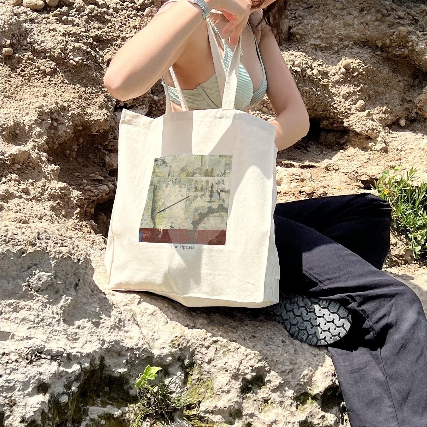 Tote Bag Aesthetic With Print of the Original Painting 'the Upriser' on ...