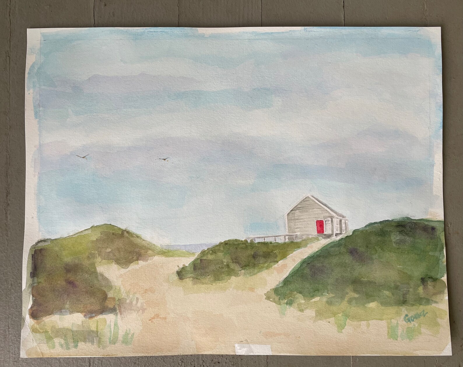 Cape Cod Solitude: Original Watercolor Painting Jill Gomez 11x14 - Etsy