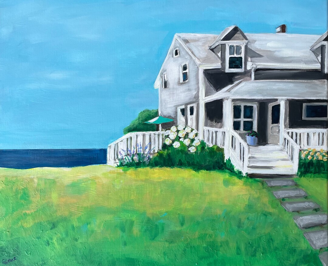 Atlantic View: Original Acrylic Painting Jill Gomez 20x24 Canvas - Etsy
