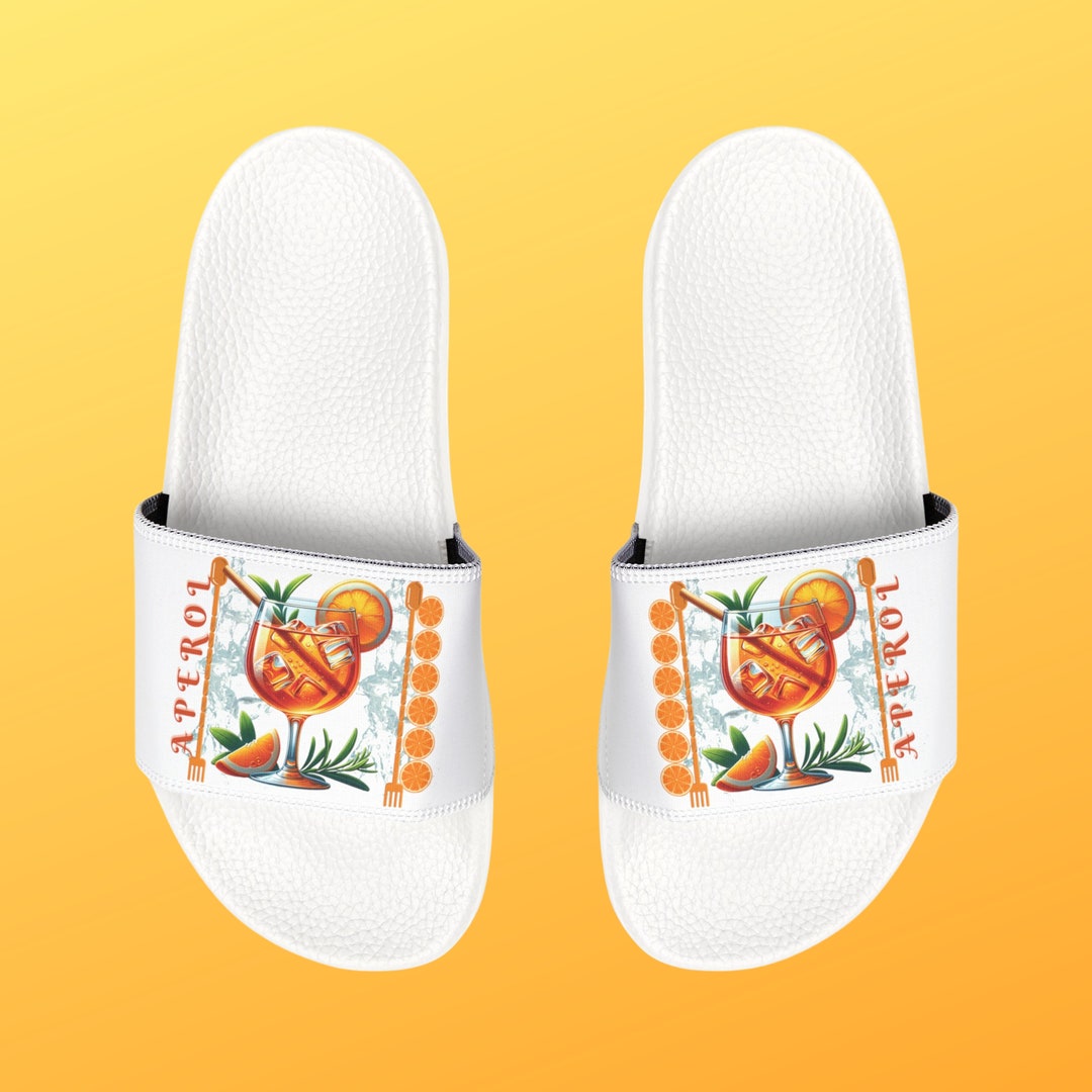 Aperol Spritz Slide Sandals With Removable Strip | Aperol Spritz Beach ...