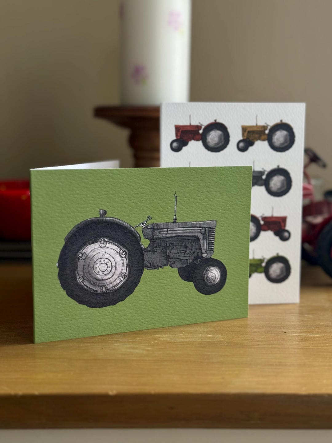 Little Grey Vintage Tractor Card - Etsy UK