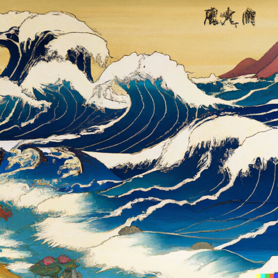 Japanese Ocean Painting