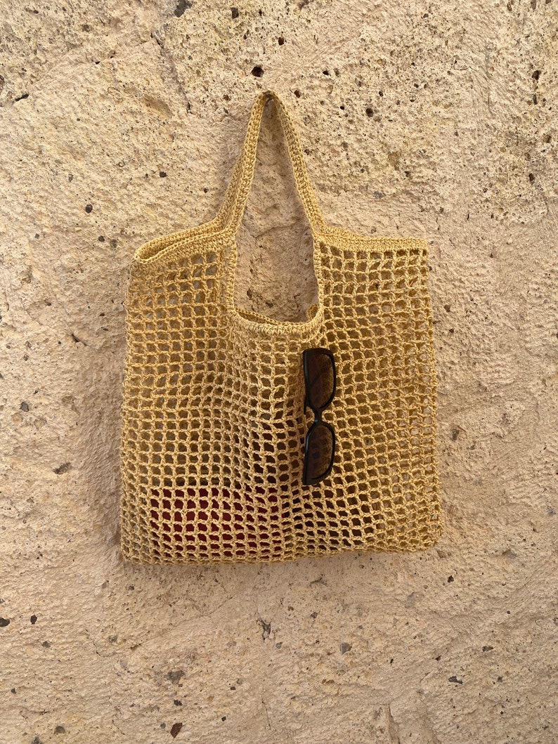 Summer Straw Mesh Tote Bag,crochet Market Bag,straw Beach Mesh Bag ...