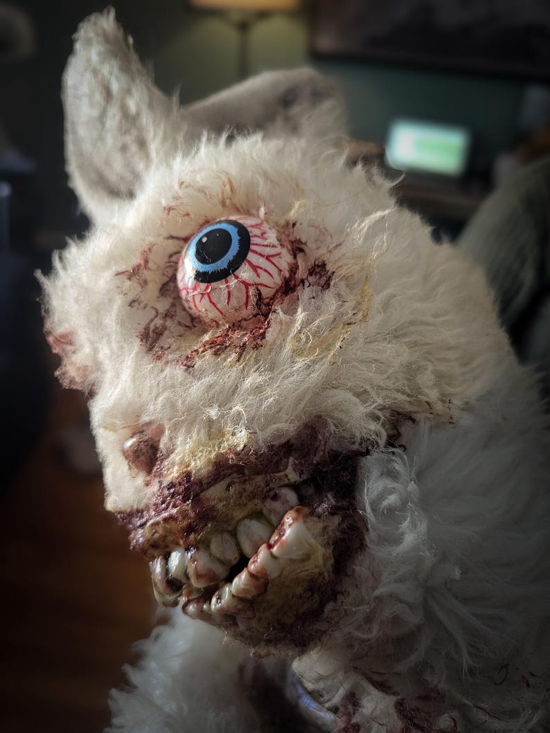 Creepy Easter Bunny Doll, Horror Goth Home Decor - Etsy
