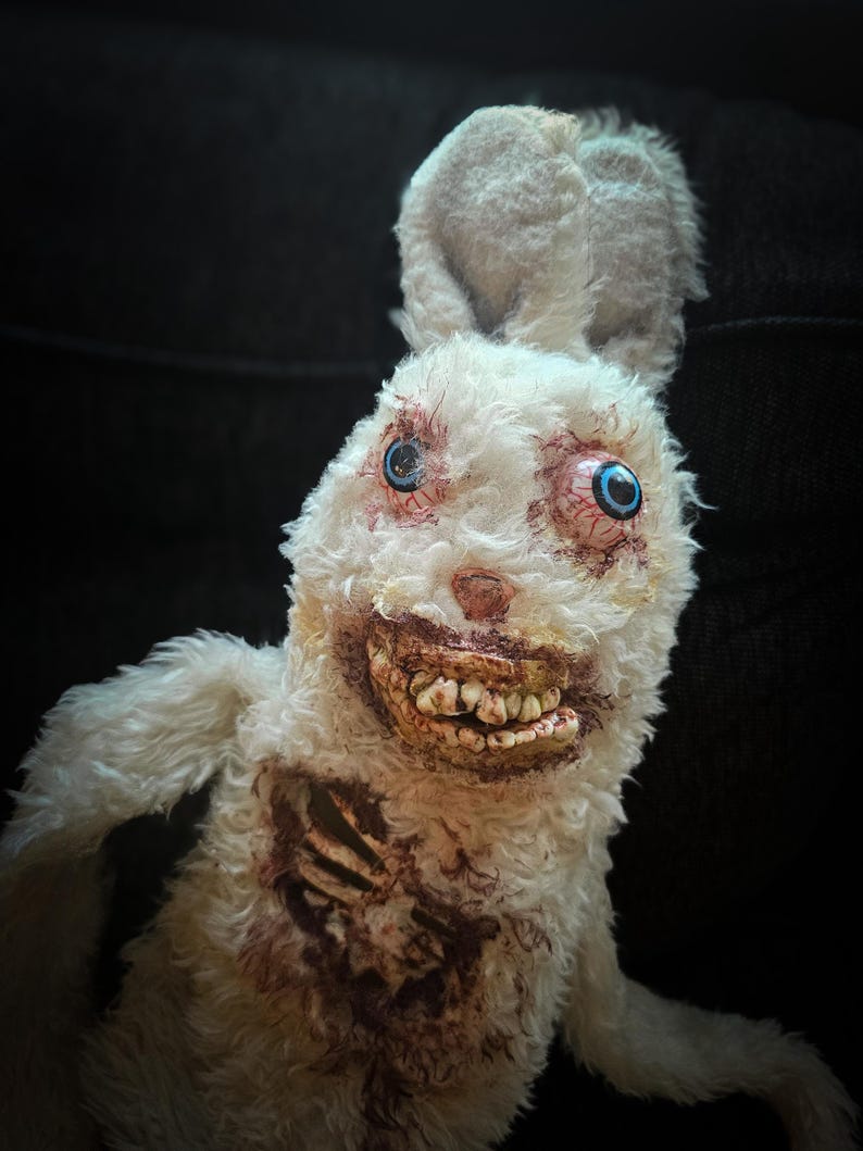 Creepy Easter Bunny Doll, Horror Goth Home Decor - Etsy