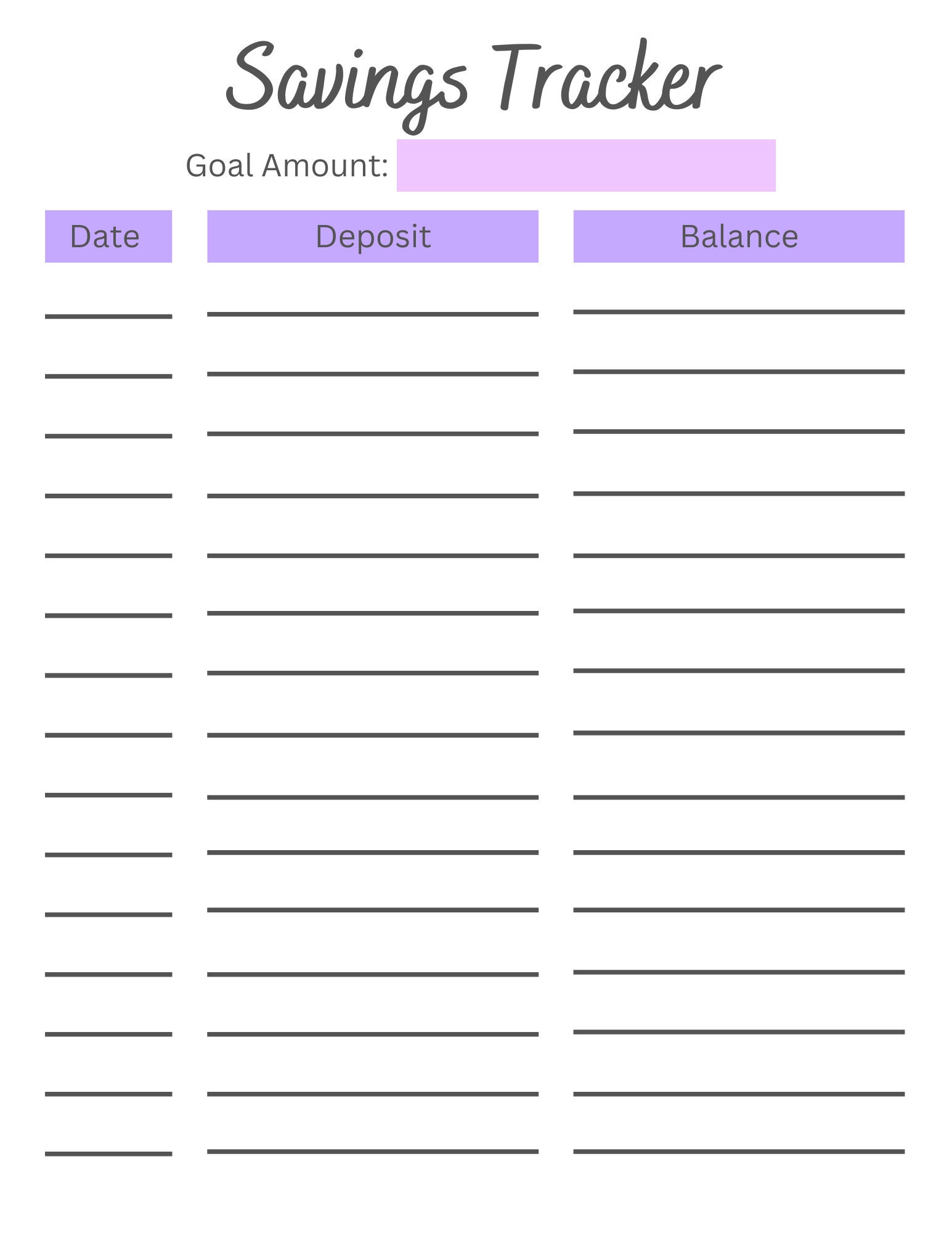 Instant Download Savings Tracker PDF | PNG | Savings Goal Tracker ...