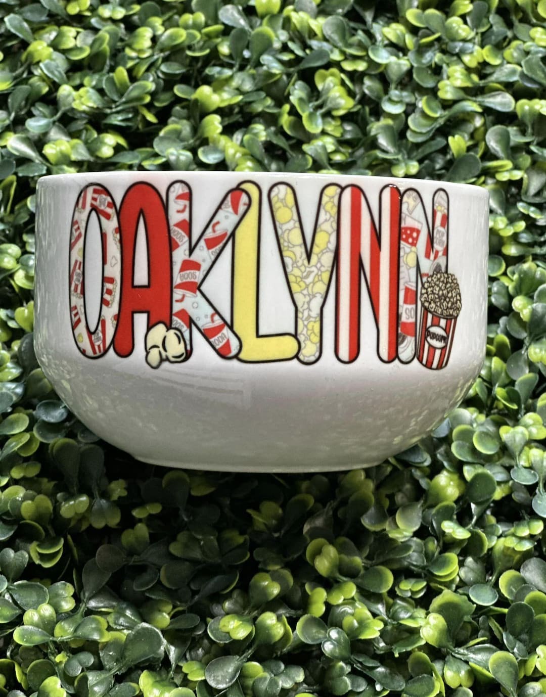 Personalized Popcorn Bowl | Custom Family Snack Bowl | Unique Gift for ...