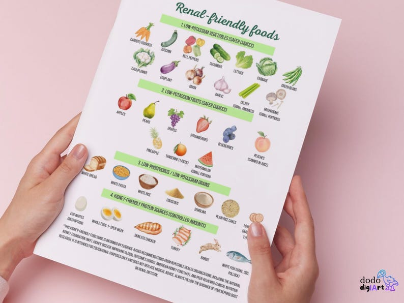 Kidney-friendly Food List PDF Pack | Printable Renal Diet Guides for ...