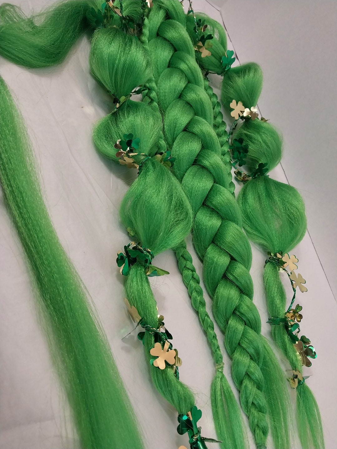 Green Freestyle St. Patrick's Day Mermaid Ponytail Braid - Etsy