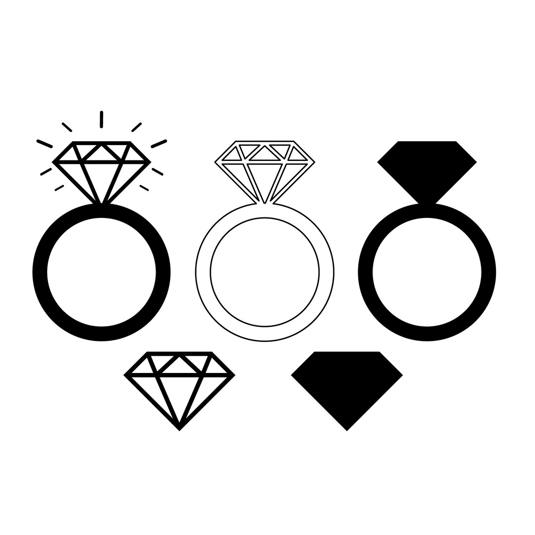 Diamond Ring Svg Wedding Ring Svg Ring Svg Wedding Clipart - Etsy Canada