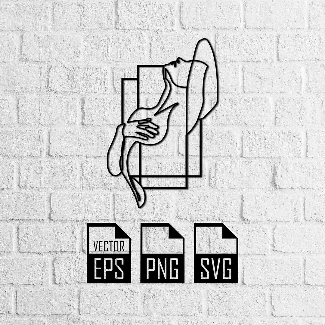 Modern Wall Decor, Laser Cut Women Body Silhouette, Feminine Metal Wall ...