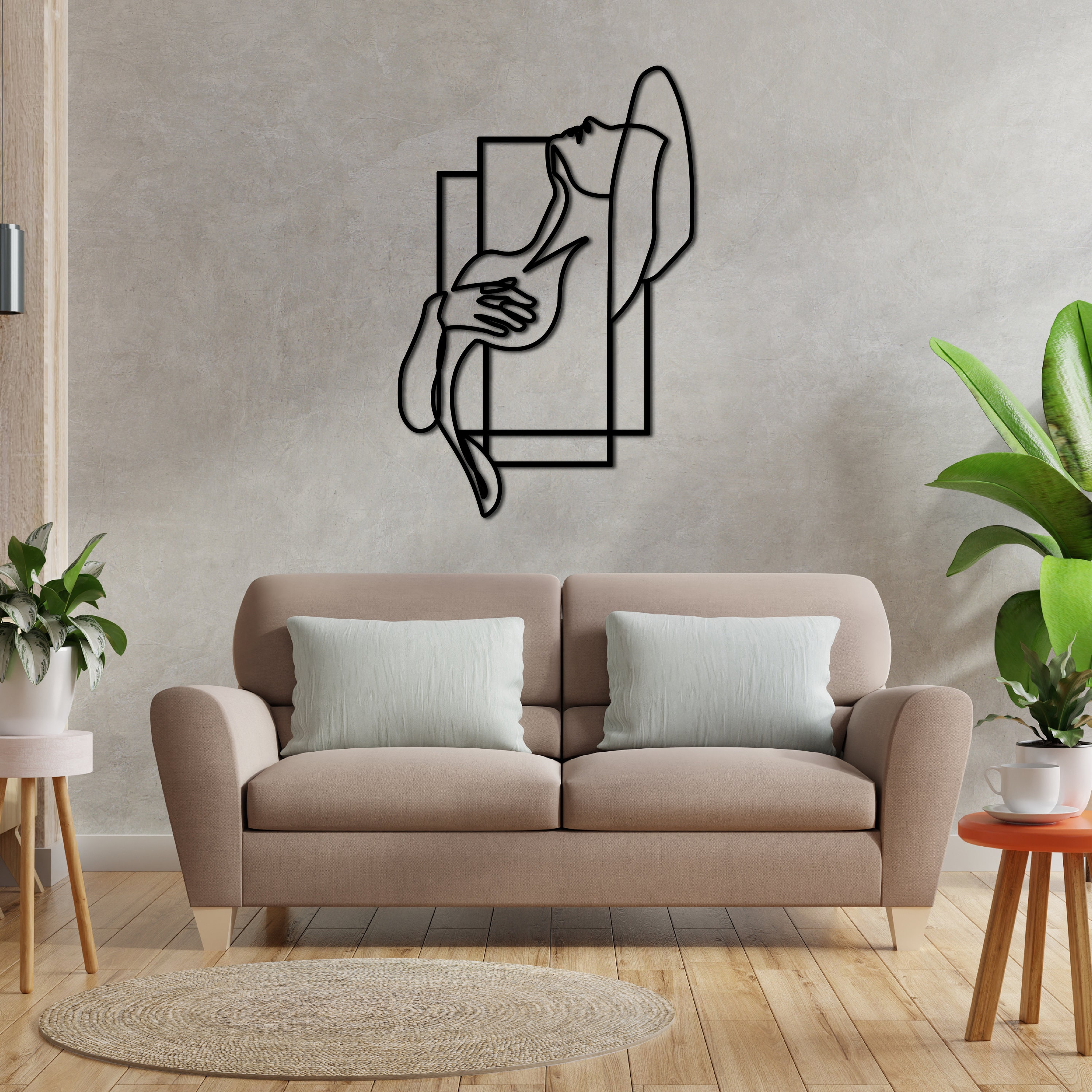 Modern Wall Decor, Laser Cut Women Body Silhouette, Feminine Metal Wall ...