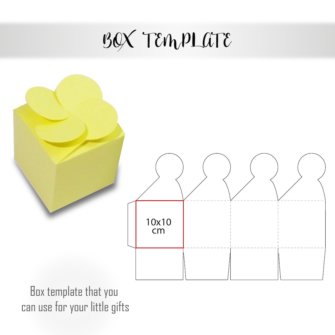 Square Box, Gift Box Svg, Cricut Box Svg, Silhouette Box Svg, Printable ...