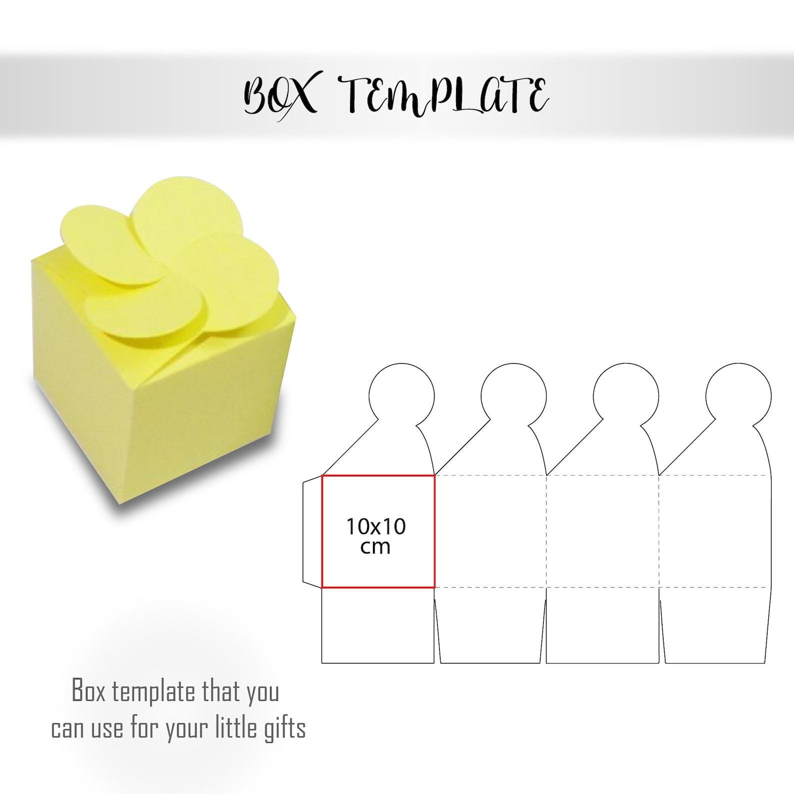 Square Box, Gift Box Svg, Cricut Box Svg, Silhouette Box Svg, Printable ...