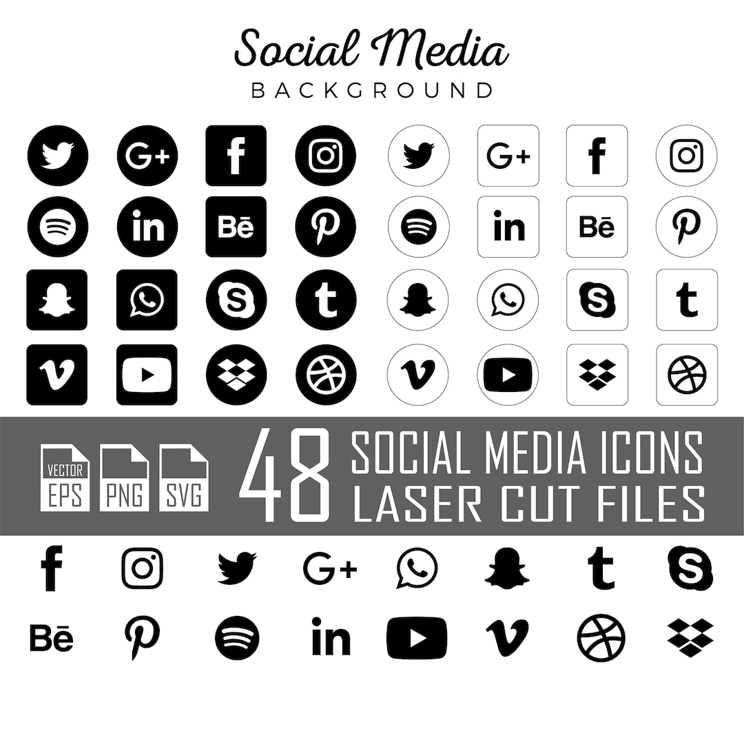 Instagram Svg, Social Media Logo Svg, Social Media Icons Svg, Bundle ...