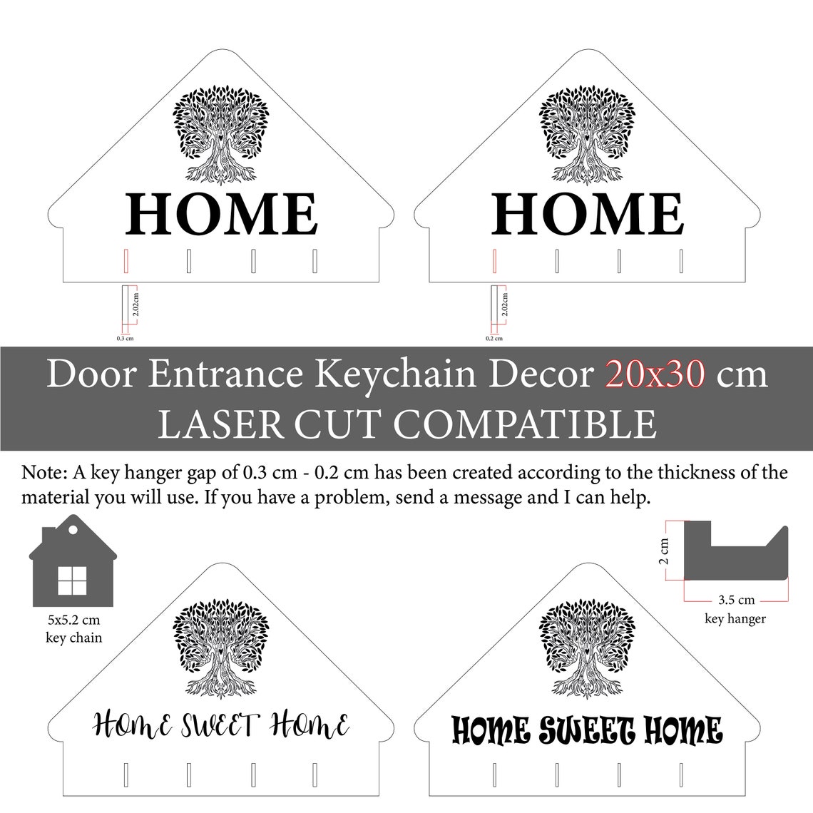 Keys Holder Laser Cut SVG Keys Holder SVG Design CNC Files , Key Chain ...