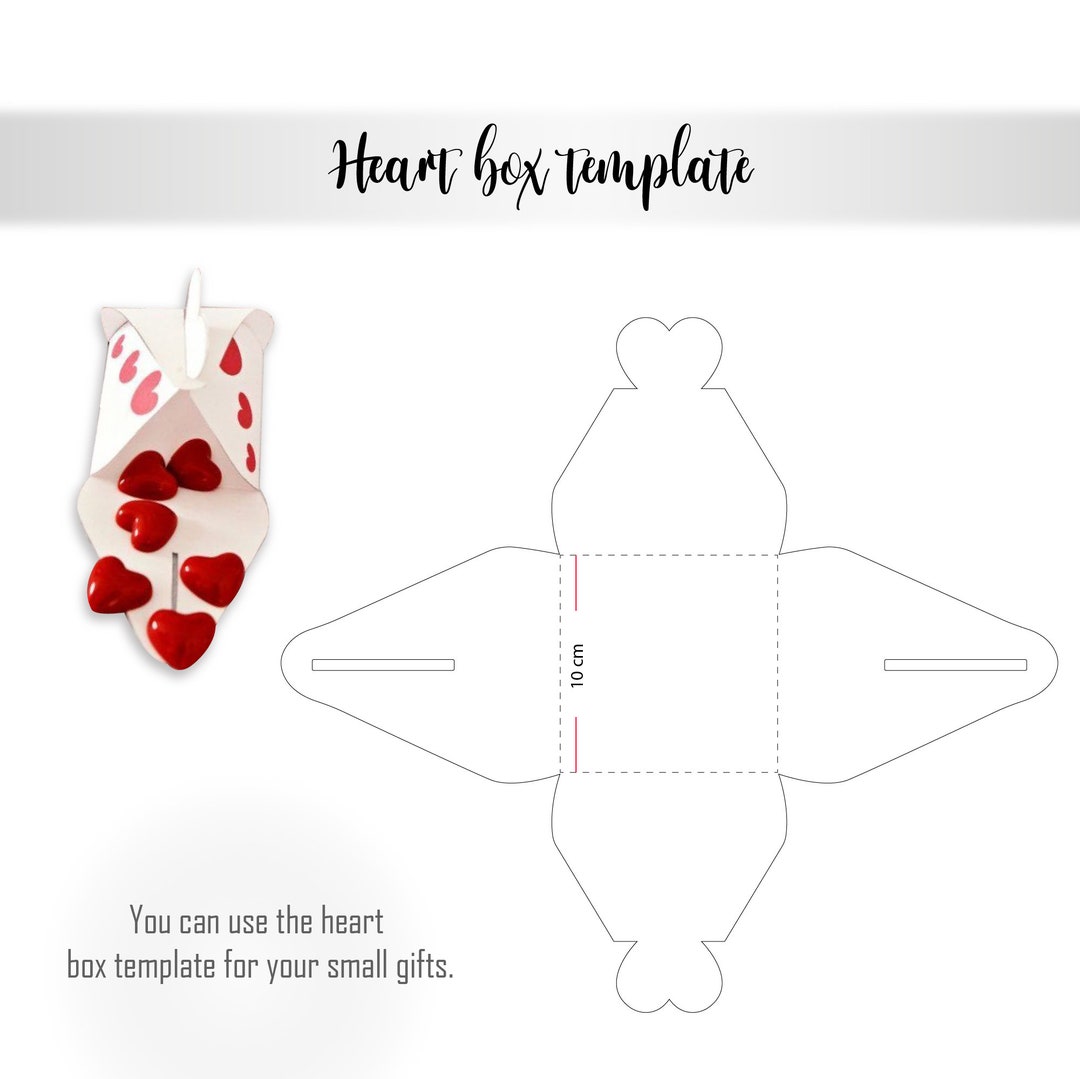 Box Template, Gift Box Svg, Cricut Box Svg, Heart Box Template ...