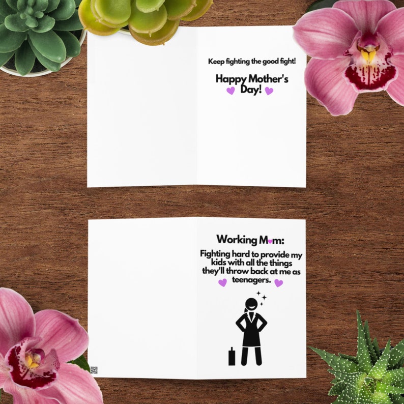 Mom Appreciation Card, Funny Working Mom Mother's Day Card, Mothers Day ...