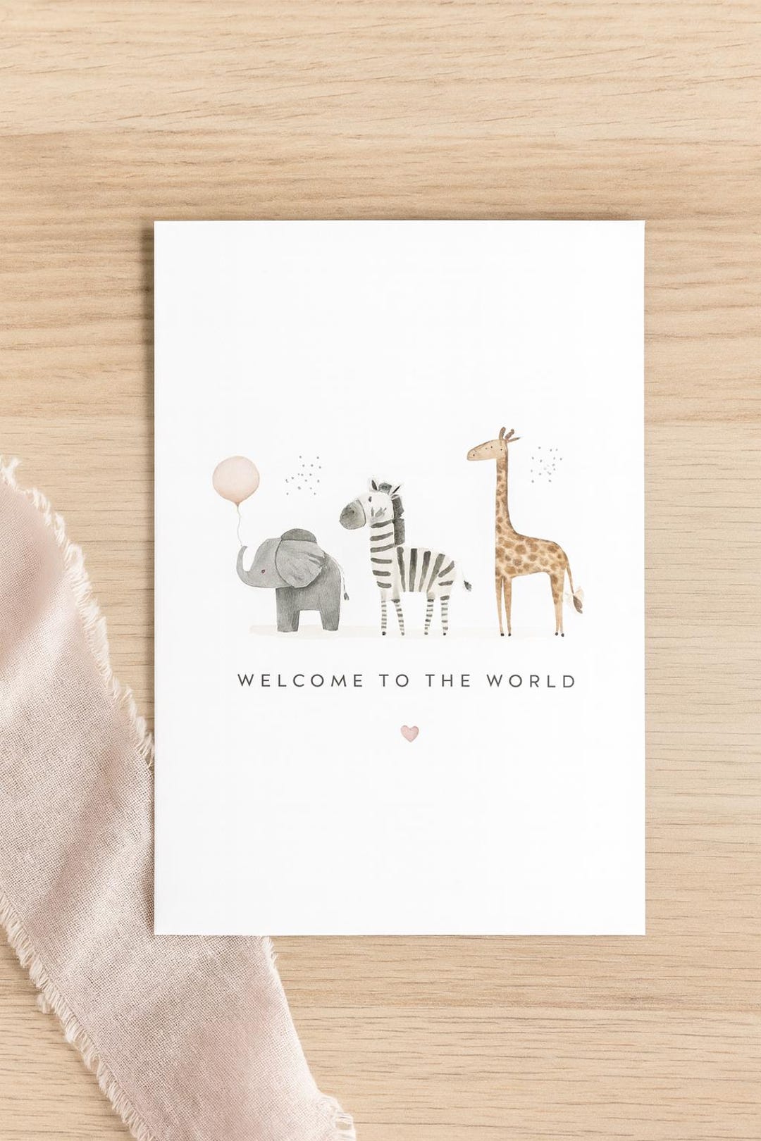 Welcome to the World Baby Card, New Baby Card, Baby Shower Card ...