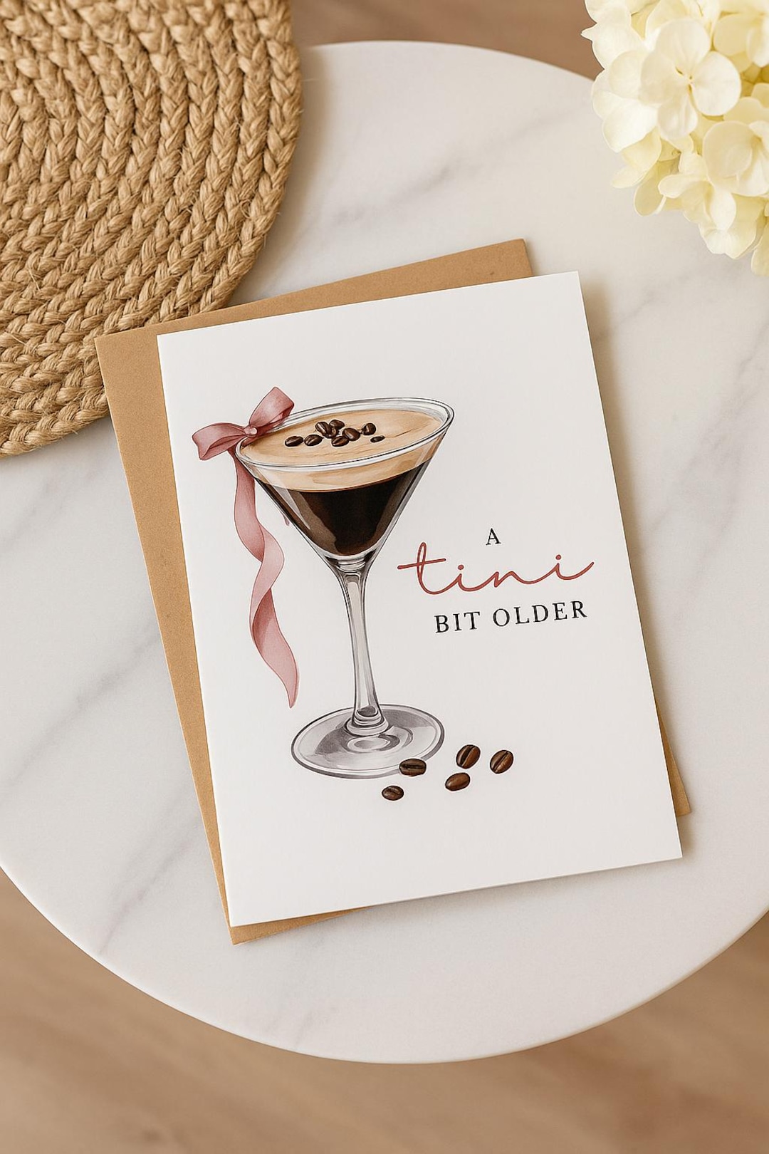 Funny Birthday Card – “A Tini Bit Older” | Cocktail Greeting Card ...