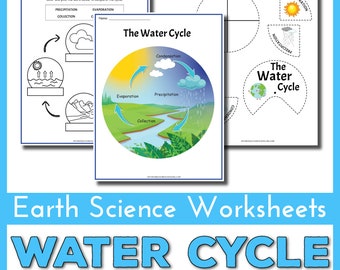 Water Cycle Printable Activity for Kids, Water Cycle Unit Study ...