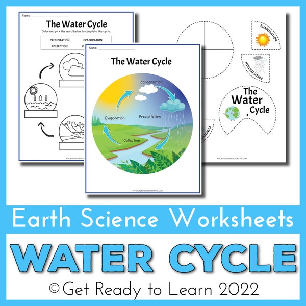 Water Cycle Worksheet - Etsy