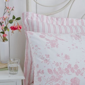 Amelie Pink Bedding Collection of 68 Pick Base Fabric With Luxuriously ...