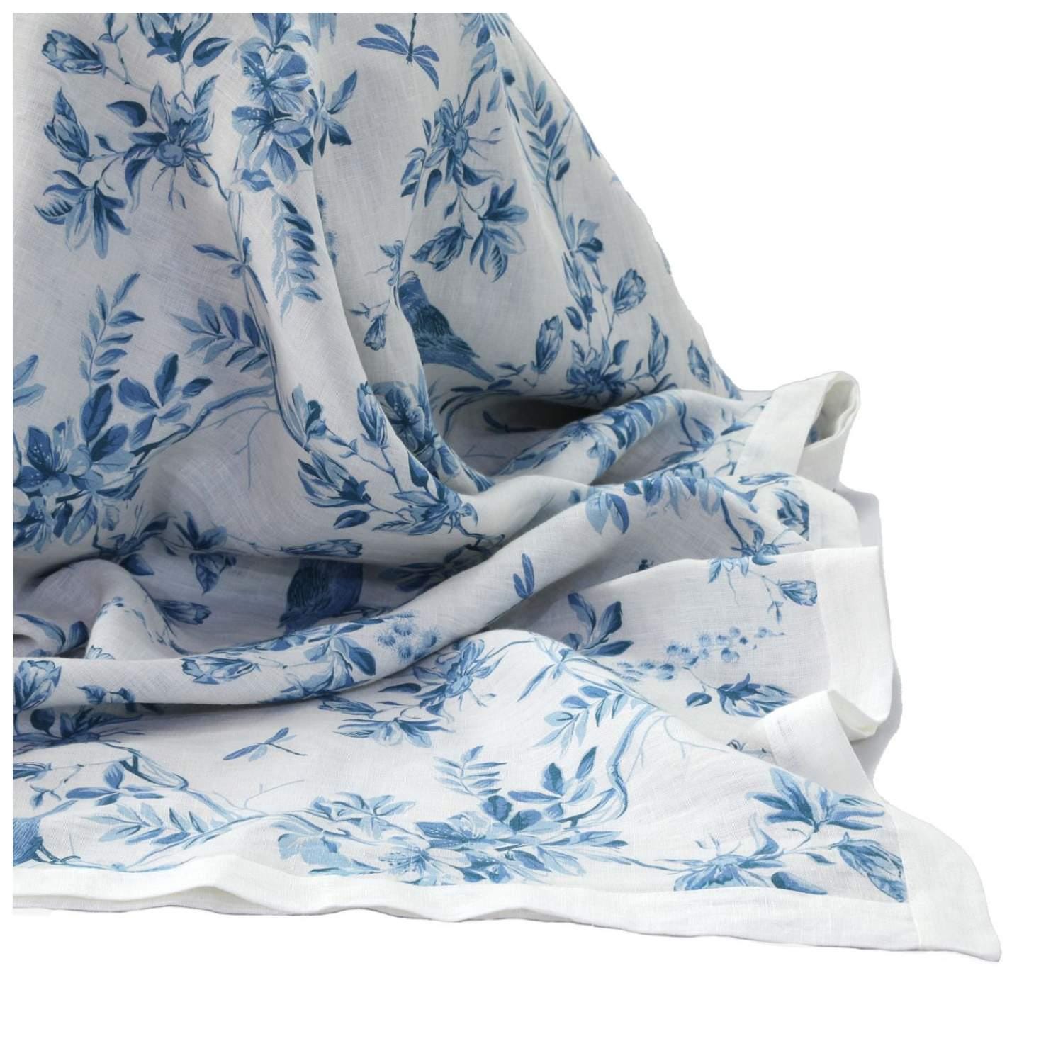 French Toile Linen Tablecloth 60x90, 60x108, 60x120 100% Linen Printed ...