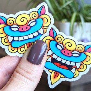 Okinawa Shisa Pair Stickers Pack of Two Okinawa Sticker Japan Sticker ...