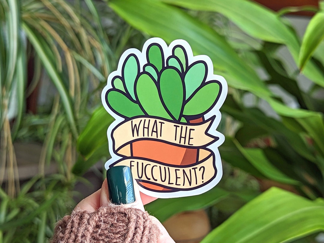 What the Fucculent Sticker, Funny and Sarcastic Plant Sticker, Perfect ...