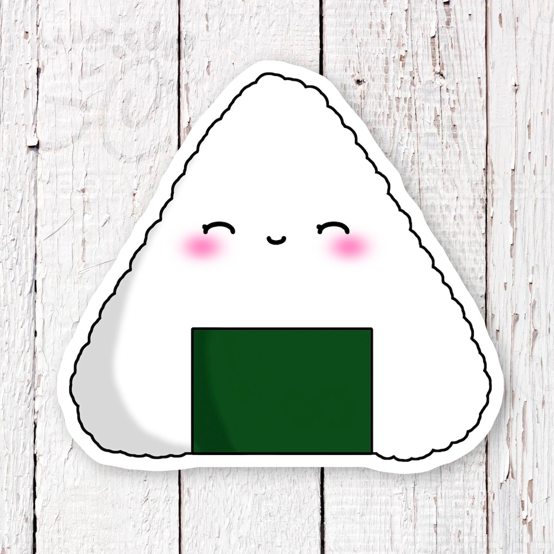 Onigiri Sticker Rice Ball Sticker Food Sticker Kawaii Sticker Japanese ...