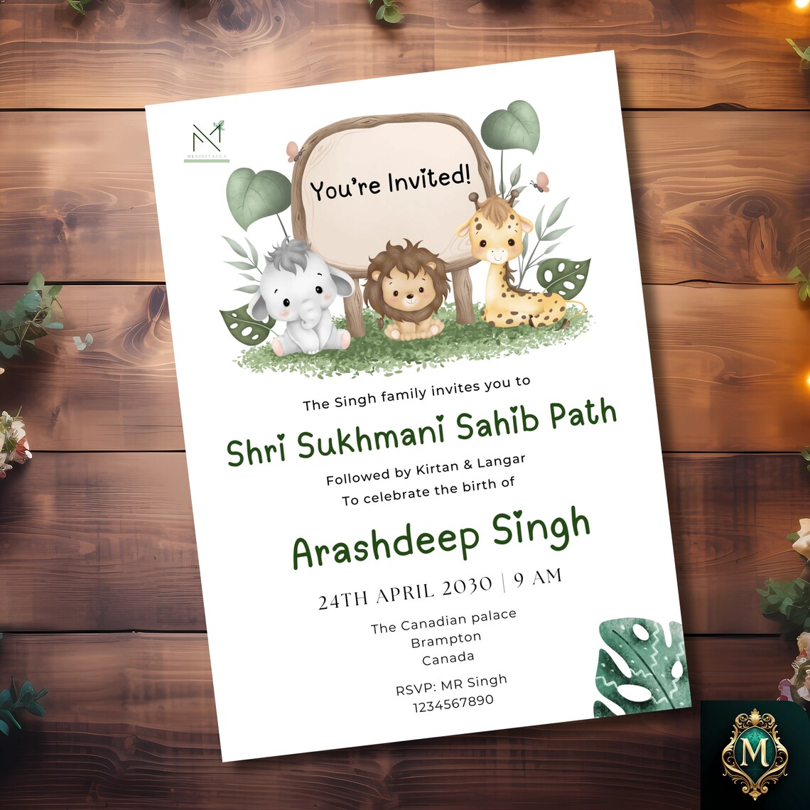 Digital Safari Sukhmani Sahib Path Invitation Template Shri Akhand Path ...