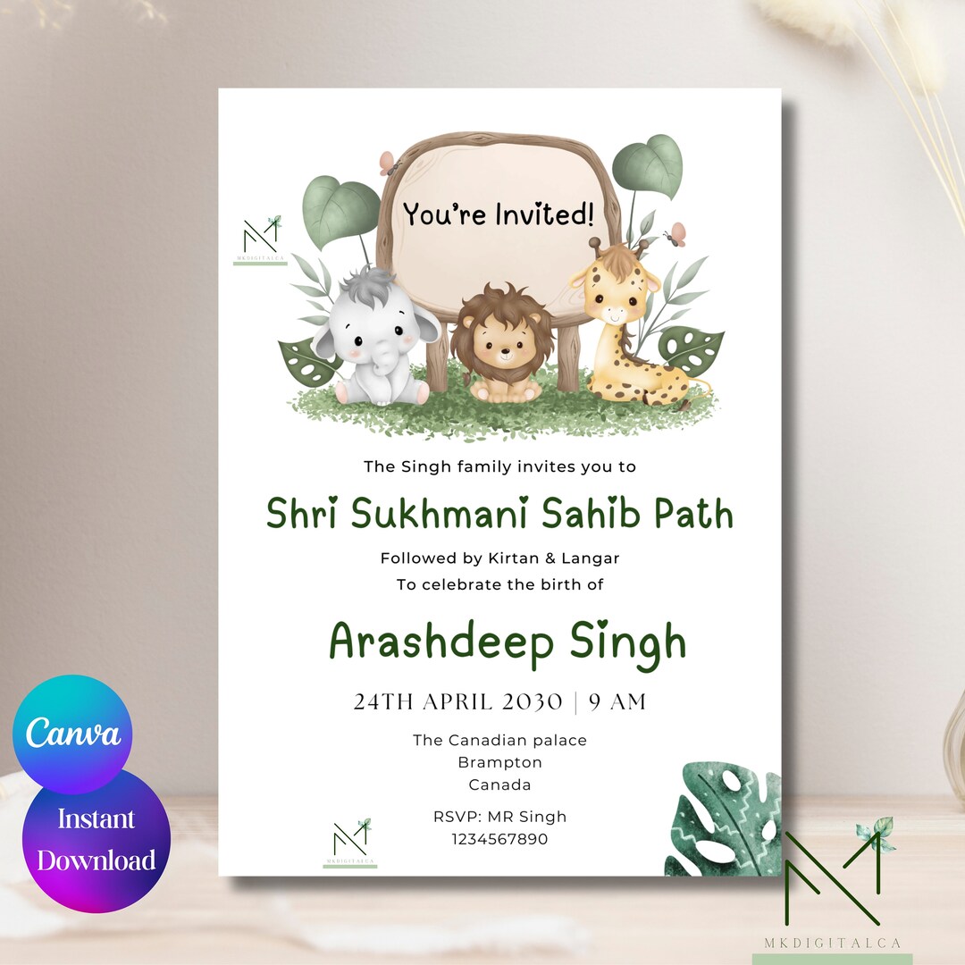 Digital Safari Sukhmani Sahib Path Invitation Template Shri Akhand Path ...