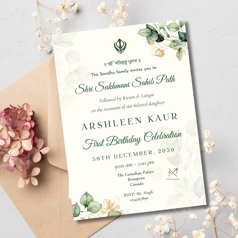 Elegant Shri Sukhmani Sahib Path Invitation Template Path First ...