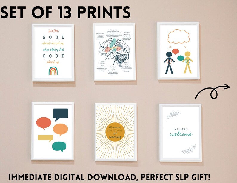 Speech Therapy Room Posters Speech Language Pathology Gift - Etsy