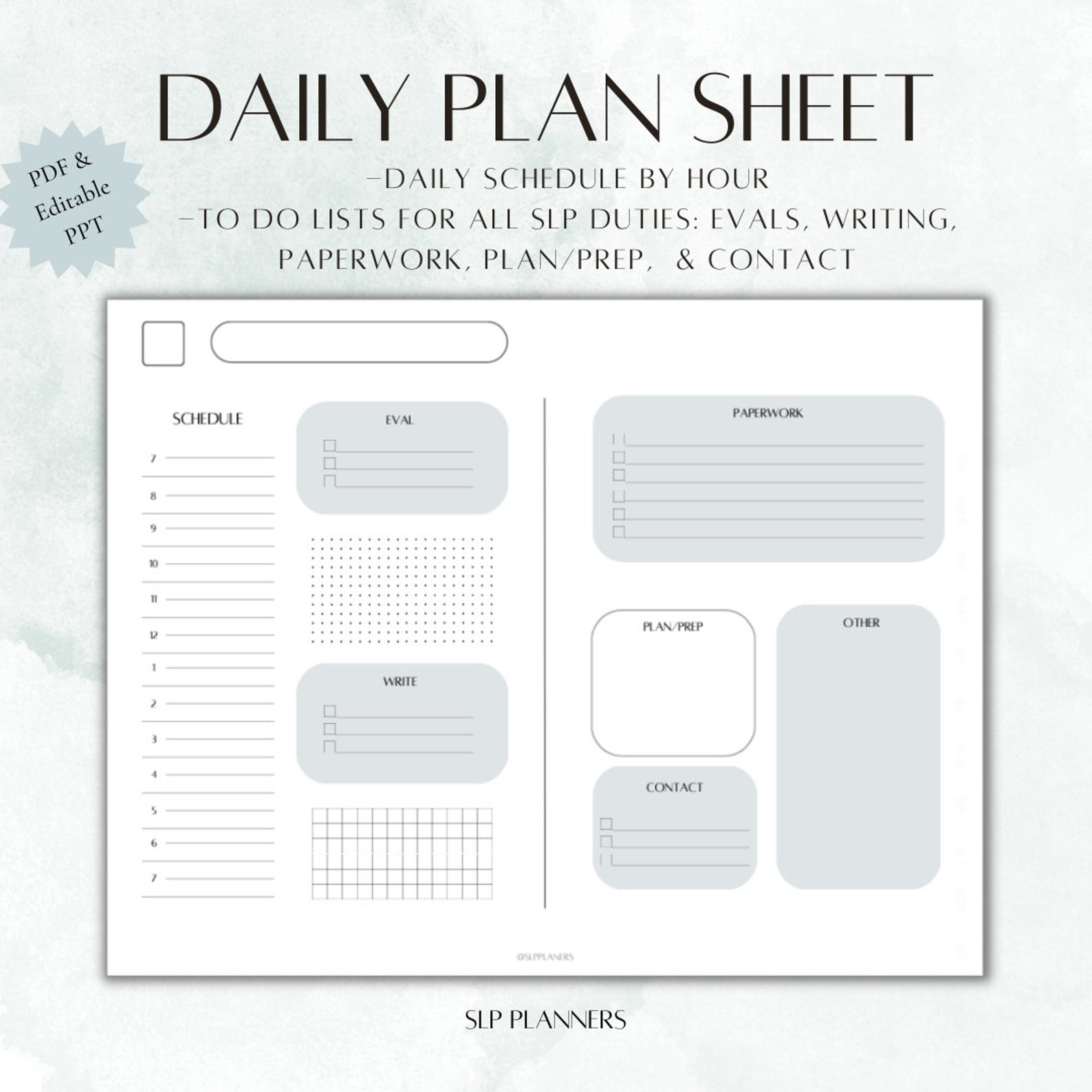 SLP Checklist Packet - Etsy